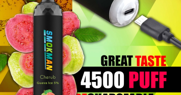 SMOKMAN Cherub Guava Ice Disposable Vape – 4500 Puffs